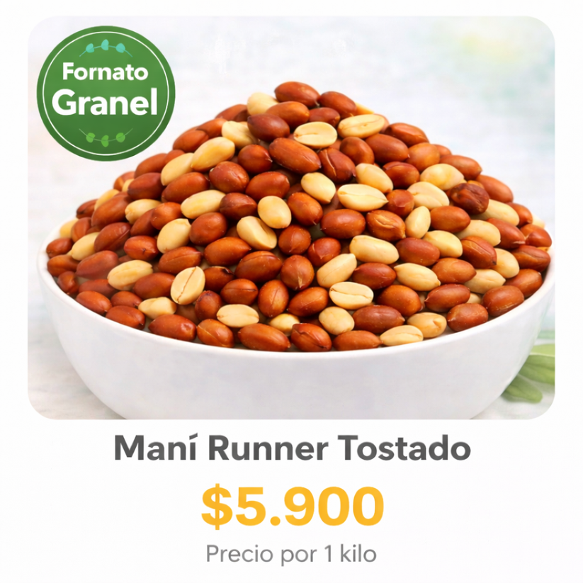 Maní Runner Tostado a Granel – Sabores el Nogal